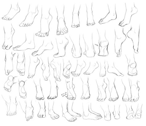 Foot Angles Illustration Walking Feet Drawing Reference Poses Simple