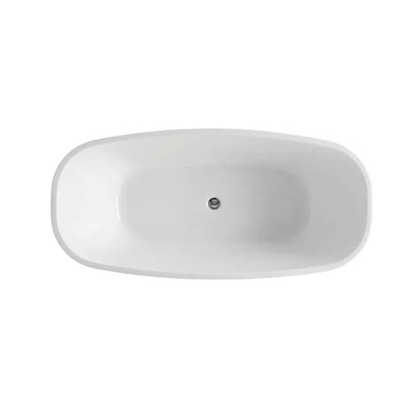 Anzzi Bridge Series Ft Az108 558 Ft Freestanding Bathtub In White