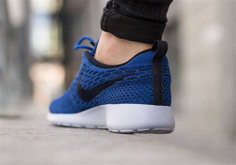 Nike Flyknit Roshe Run Game Royal Dark Obsidian Sneaker Bar Detroit