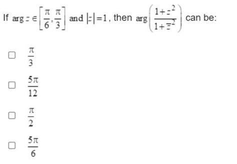 Argument Of Complex Number