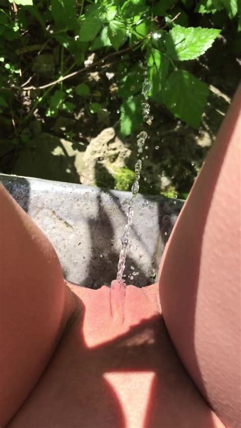 Pov Of Peeing In The Backyard