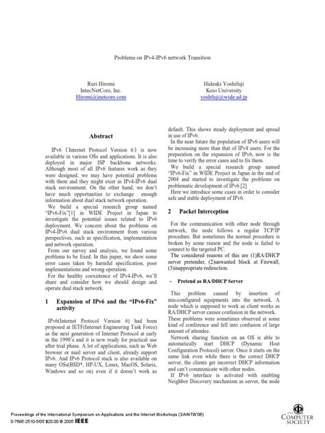 Problems On Ipv4ipv6 Network Transition Pdf I Pv6 Domain Name System