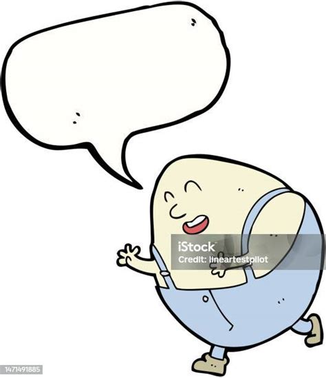 말풍선이 있는 험프티 덤프티 알류 문자가 말풍선을 거친에 대한 스톡 벡터 아트 및 기타 이미지 거친 귀여운 기이함