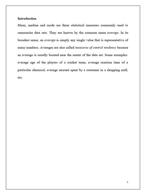 Measure Of Central Tendancy 2 Pdf Mode Statistics Mean