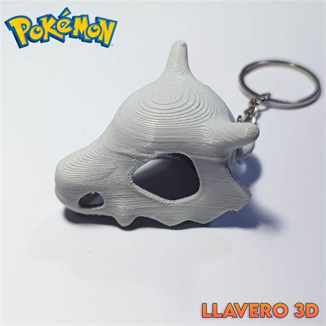 Cubone Skull Pokemon Llavero 3d