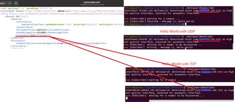 hello world example with tcp using cyclonedds xml · issue 1302