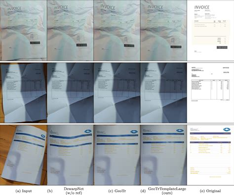 Qualitative Evaluation Of Dewarpnet Without Refinement Network