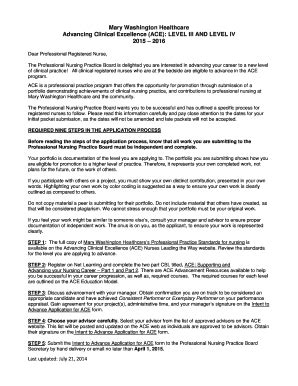 Fillable Online Mary Washington Healthcare Advancing Clinical