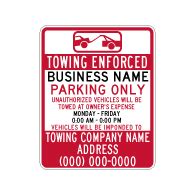 Tow Away Sign Unauthorized Vehicles Will Be Towed Stopsignsandmore