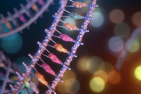 Premium Ai Image Vibrant 3d Illustration Of Dna Replication In