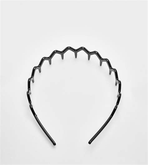 Buy Boohoo Black Zig Zag Resin Headband In Black 6thstreet Kuwait
