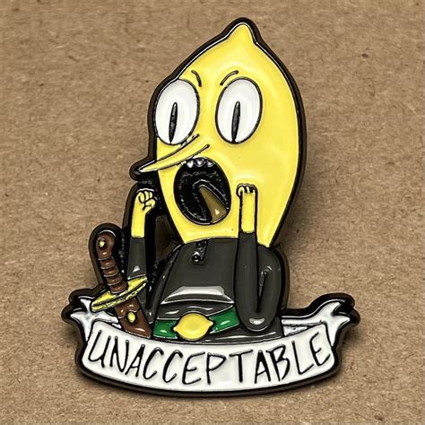 Unacceptable Earl Of Lemongrab Adventure Time Enamel Depop
