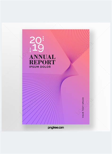 Gradient Color Fashion 2019 Annual Report Business Report Cover Template Template Imagepicture