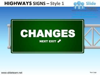 How To Make Create Highway Freeway Exit Signs Billboards Signs Design 1 Powerpoint Presentation
