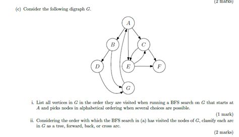 Solved 1 Apply DFS To The Following Graph And Give The Chegg