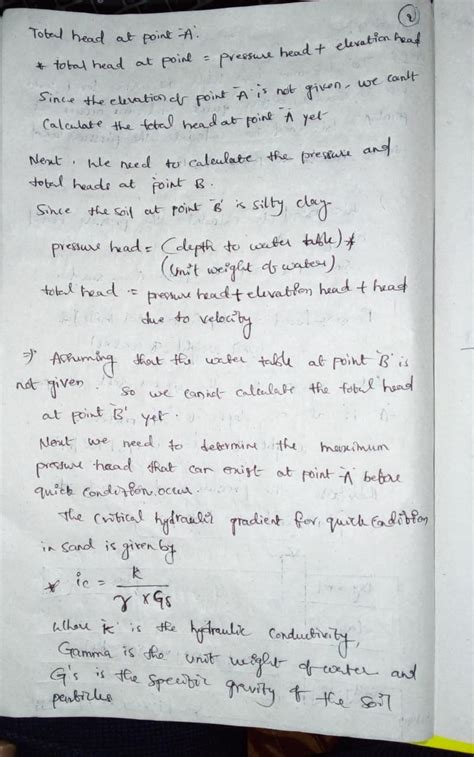 Solved 2 Given The Soil Conditions Below Determine How High The