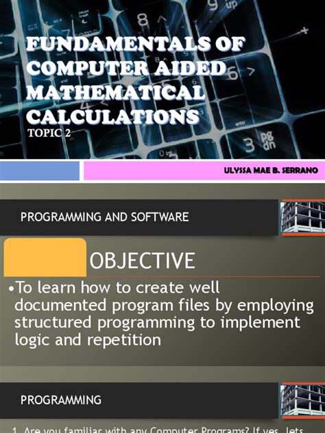 3 Topic 2 Fundamentals Of Computer Aided Mathematical Calculations