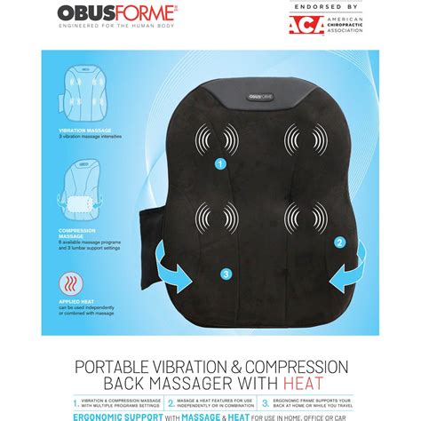 Obusforme Massage Cushion With Remote Ea2 Canex