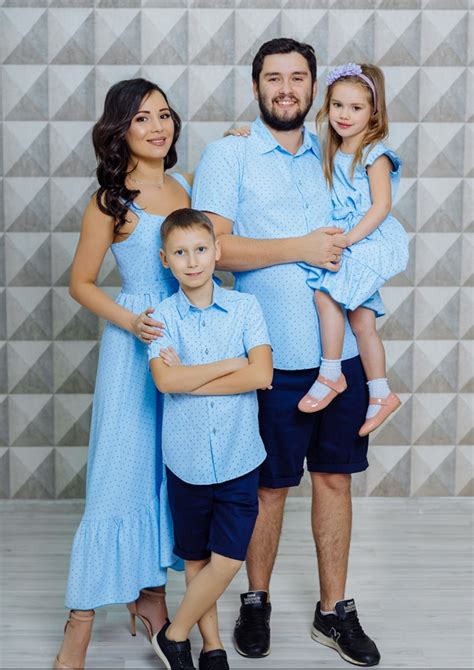 Комплект для всей семьи в стиле family look "Флорида" М-2116 ...