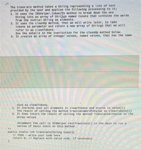 Solved The Translate Method Takes A String Representing A