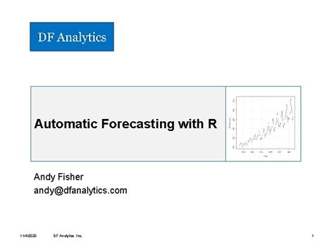 Automatic Forecasting With R Andy Fisher Andydfanalytics