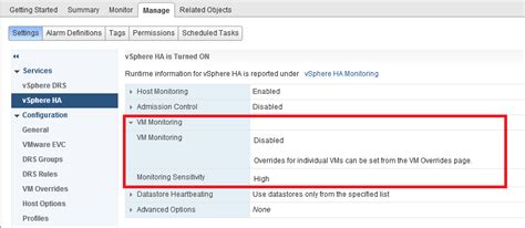 Ha Vm Monitoring For Single Vm In Vsphere Jordansphere