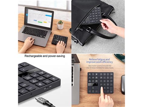 35 Keys 2 4ghz Wireless Rechargeable Battery Numeric Keypad Keyboard B