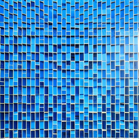 geometric pattern of overlapping polygons in blue tones the image was