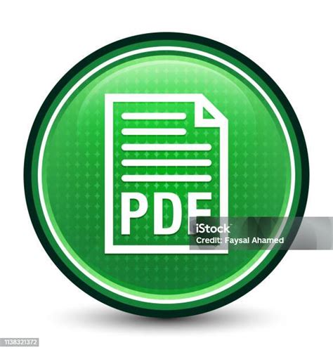 Pdf ドキュメントアイコン光沢のあるきらめき緑の丸いボタン アイコンのベクターアート素材や画像を多数ご用意 アイコン