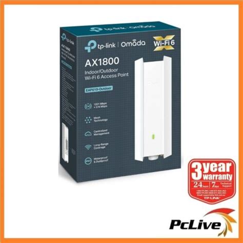 TP Link EAP610 Outdoor AX1800 Indoor Outdoor WiFi 6 Access Point Long