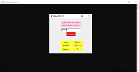 Github Nitishgupta31tkinter Database Records Viewer