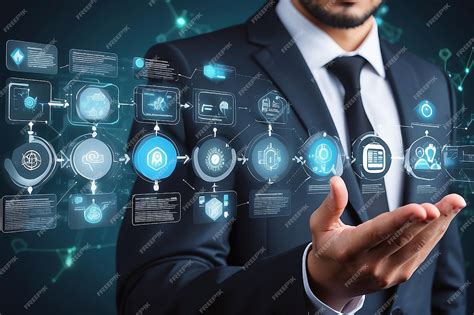 Premium Photo Business Process Management And Automation Concept With