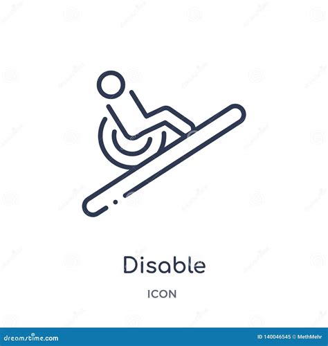 Linear Disable Icon From Airport Terminal Outline Collection Thin Line