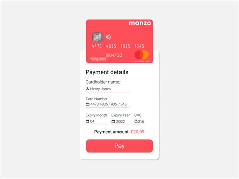 UI Challenge 2 Credit Card Checkout Form By Chris Dale On Dribbble
