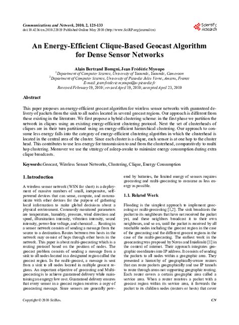Pdf An Energy Efficient Clique Based Geocast Algorithm For Dense