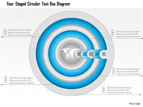 Business Diagram Four Staged Circular Text Box Diagram Presentation