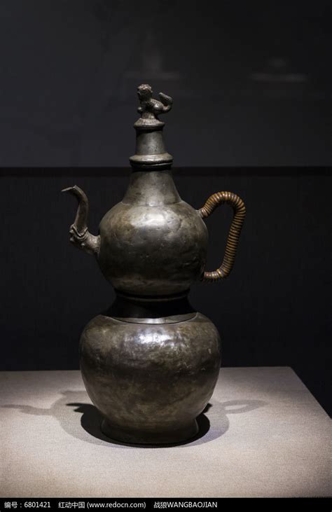束腰葫芦式兽钮温酒藤执壶高清图片下载 红动中国