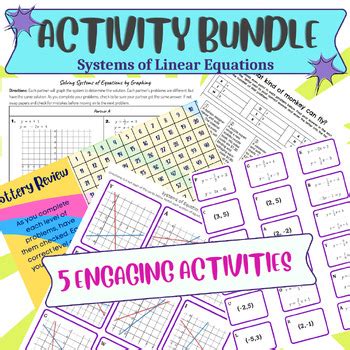 Systems Of Linear Equations Activity Bundle By Mrs Sherman Yo TPT Systems Of Linear Equations Activity Bundle By Mrs Sherman Yo TPT