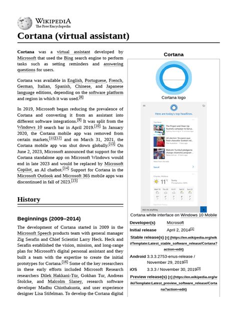 Cortana Virtual Assistant Pdf Software Computing Platforms