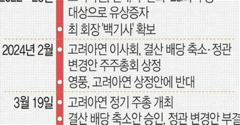 고려아연 영풍과 ‘헤어질 결심 공동경영 서린상사 지배력 ↑