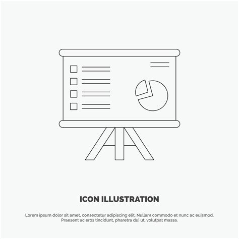 Presentation Analytics Business Chart Graph Marketing Report Line Icon Vector 14366987 Vector