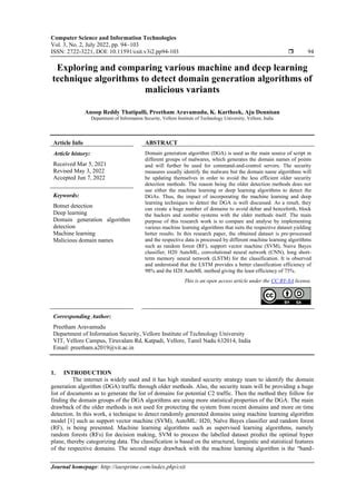 Exploring And Comparing Various Machine And Deep Learning Technique