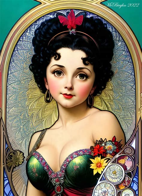 Betty Boop By Alphonse Mucha By Mcbieghnai On Deviantart