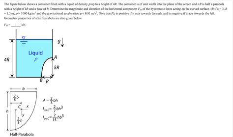 [solved] The Figure Below Shows A Container Filled With A Liquid Of Course Hero