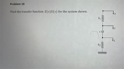 Solved Problem 10 Find The Transfer Function Z S X S For Chegg Com