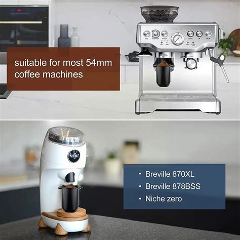 Breville 스틸 커피 도징 컵 파우더 피더 Breville 870 878880 에스프레소 머신 도징 컵 54mm