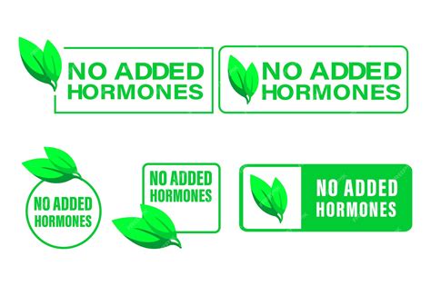 Premium Vector Set Of Labels In Green With A Leaf Symbol Declaring No