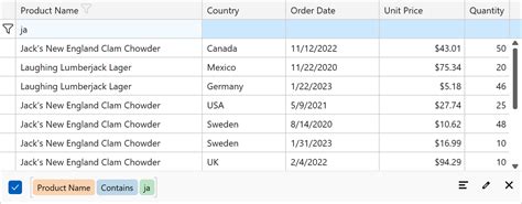 Automatic Filter Row WPF Controls DevExpress Documentation