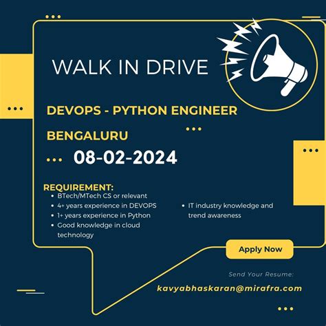 Walkin For Devops Engineer 4 7 Years Bangalore Interested Candidates Kavya B