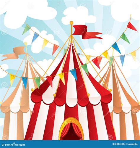 Fundo Do Circo Ilustração Do Vetor Ilustração De Céu 20443084